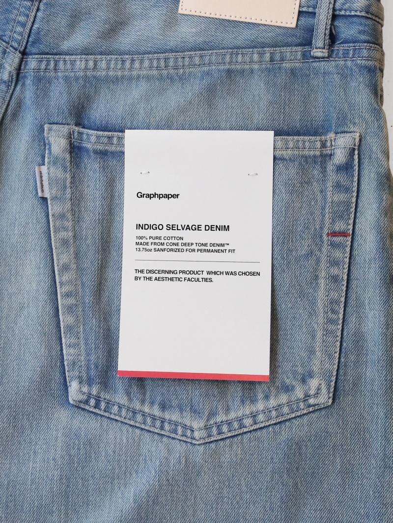 Graphpaper - グラフペーパー / SELVAGE DENIM FIVE POCKET Graphpaper - グラフペーパー / SELVAGE DENIM FIVE POCKET