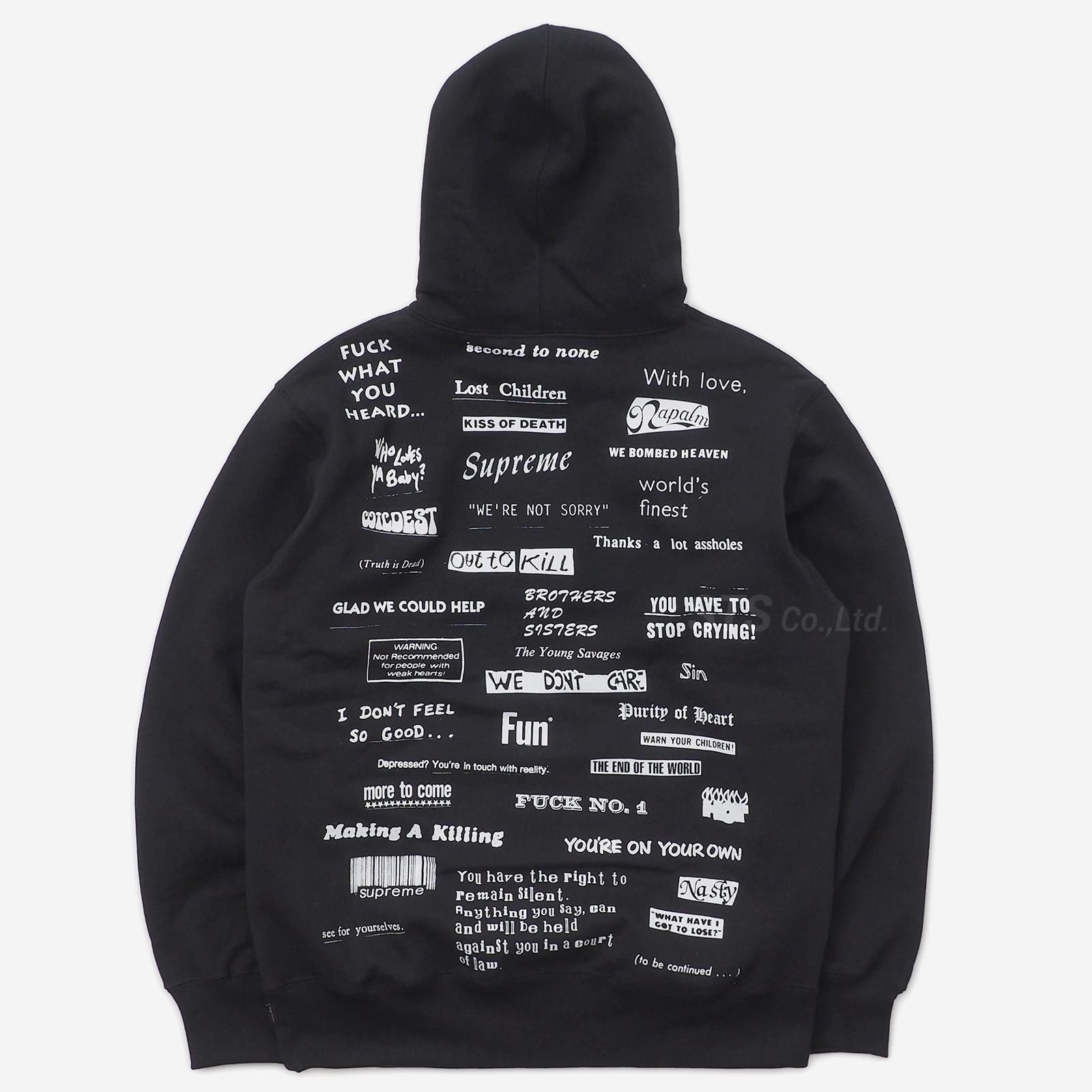 Supreme Stop Crying Hooded Sweatshirt Parksider