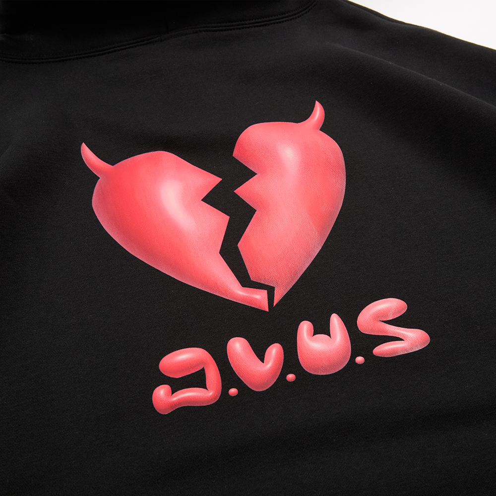 Plump Heart Pullover Hooded(Black) - Deviluse ONLINE STORE Plump Heart Pullover Hooded(Black) - Deviluse ONLINE STORE