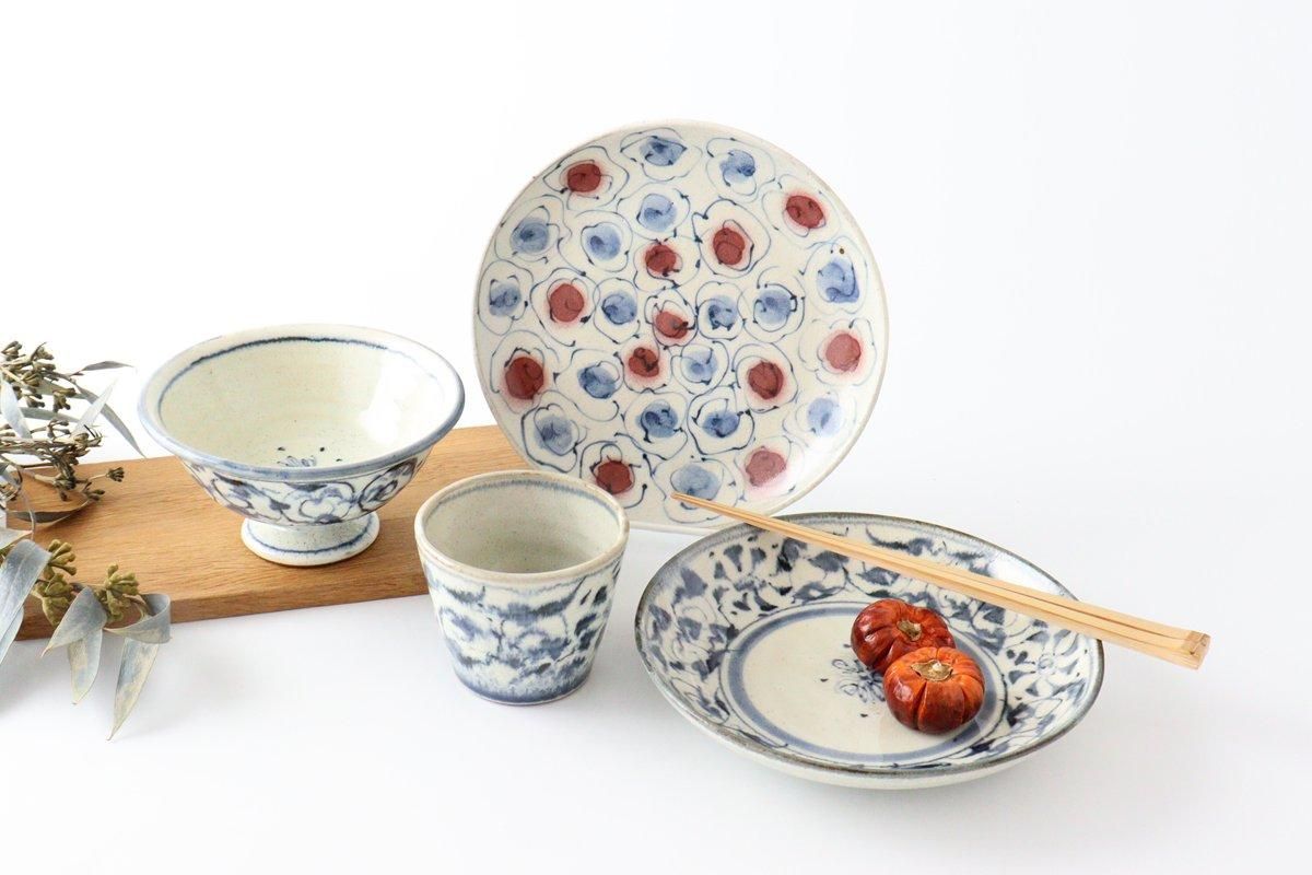 安南花唐草|6寸皿|陶器|工房禅 横田勝郎|和食器通販|うちる 安南花唐草|6寸皿|陶器|工房禅 横田勝郎|和食器通販|うちる